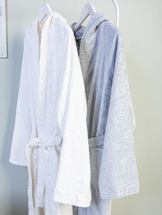 Romantic Gray Diana Bathrobe – Symmetry Living